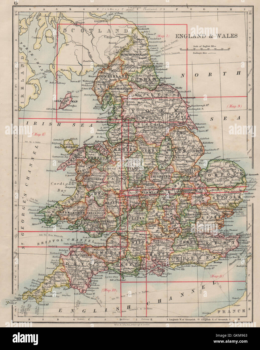 England map 1900 -Fotos und -Bildmaterial in hoher Auflösung – Alamy