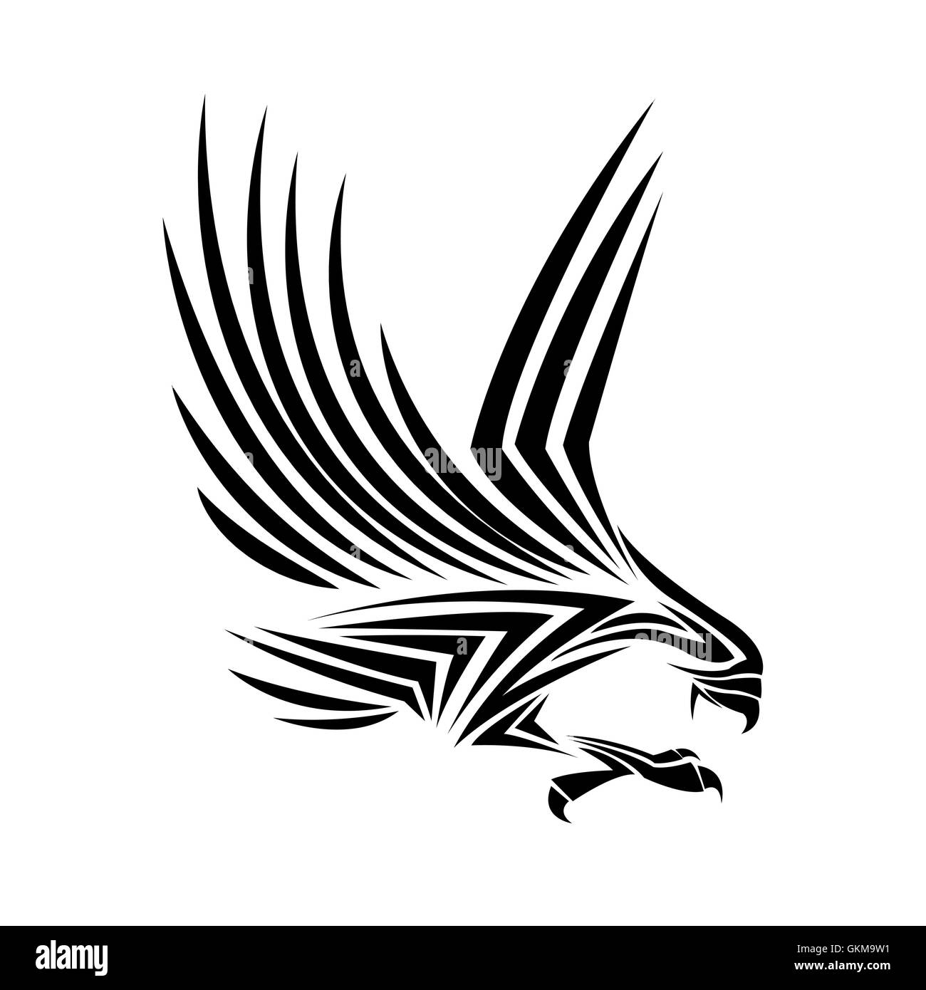 Adler Tattoo Tier-design Stock-Vektorgrafik - Alamy