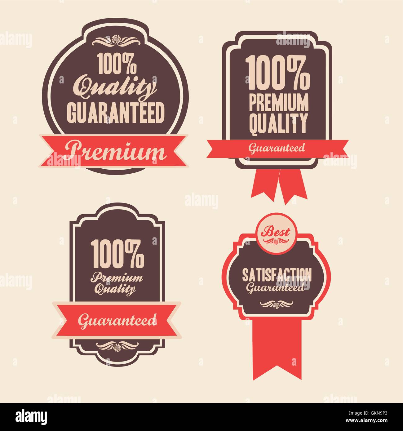 Illustration des Retro-Label Vintage Etiketten Vektor-illustration ...