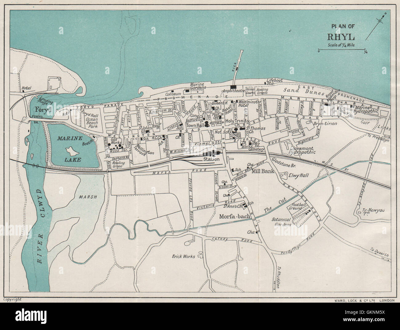 Rhyl Map Stockfotos und -bilder Kaufen - Alamy