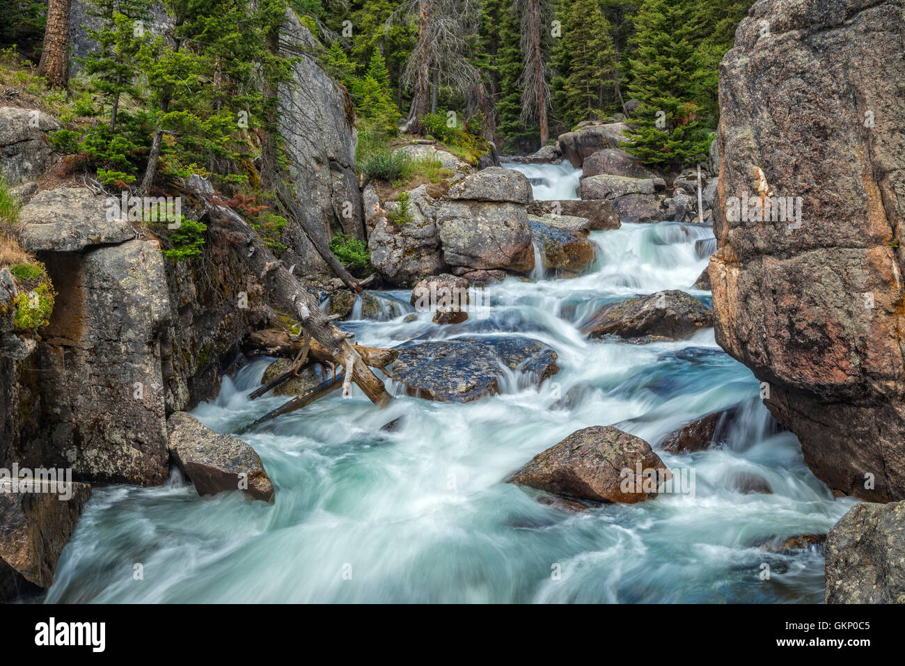 Lake Creek Falls am Beartooth Highway, ein National Scenic Byways All ...