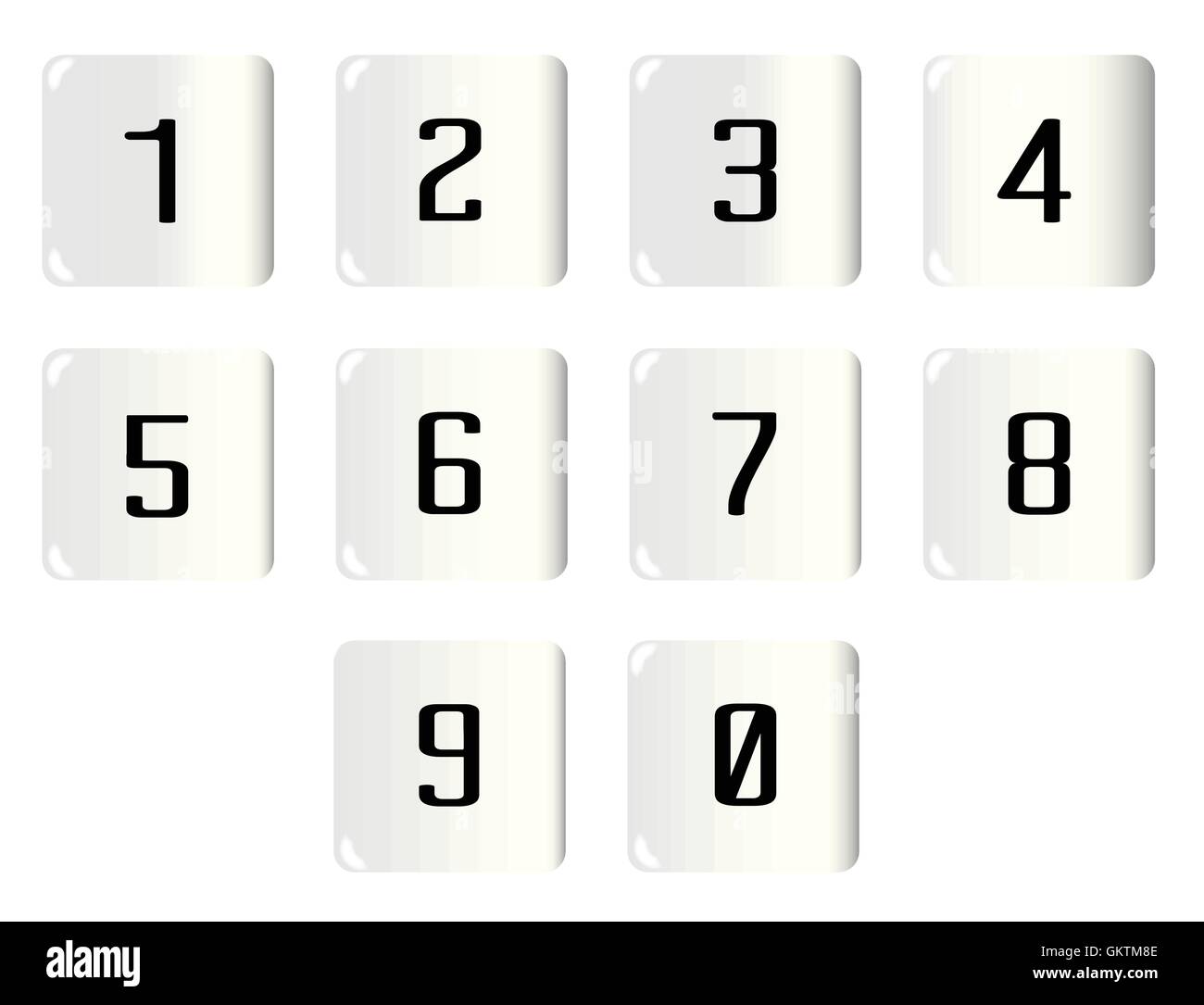 Grafik Der Zahlen 1 Bis 9 Stockfotos und -bilder Kaufen - Alamy