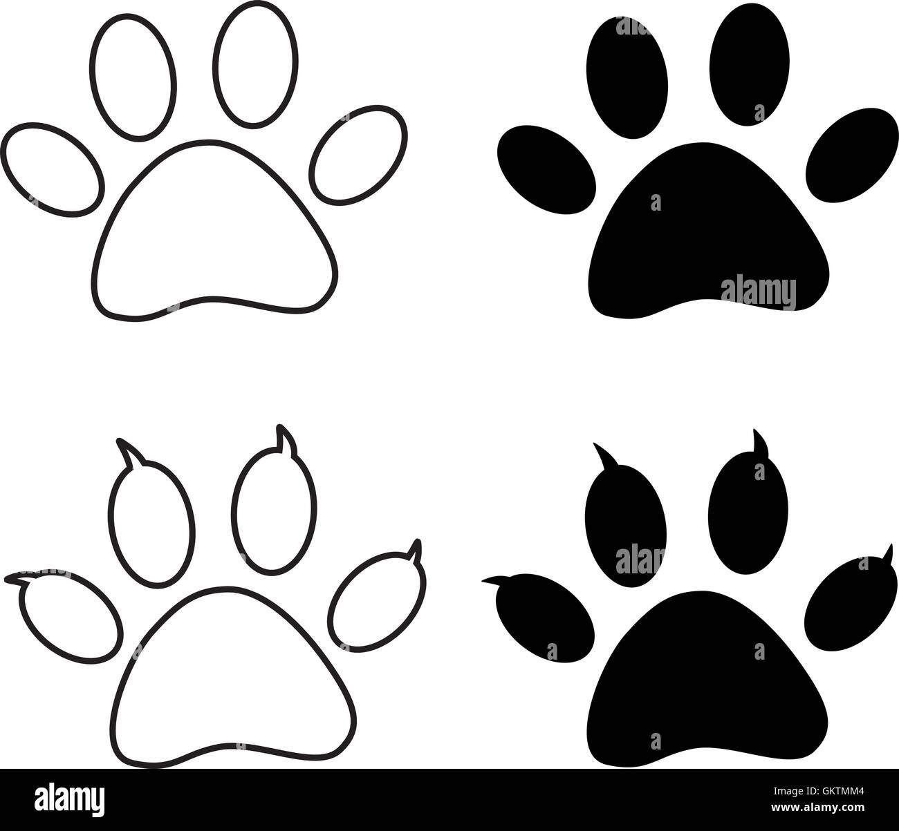 Schwarze pfote Stock-Vektorgrafiken kaufen - Alamy