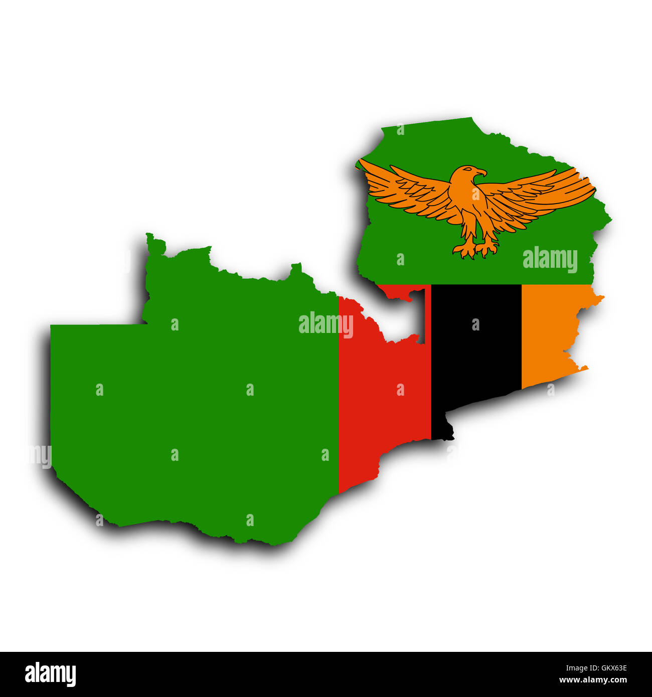 Karte Von Sambia Stockfotos und -bilder Kaufen - Alamy