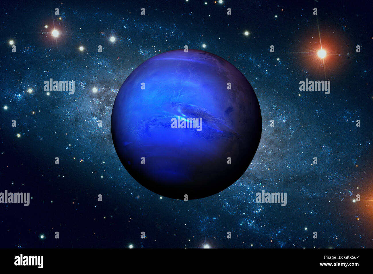 Sonnensystem - Neptun. Es ist der achte und am weitesten entfernte ...
