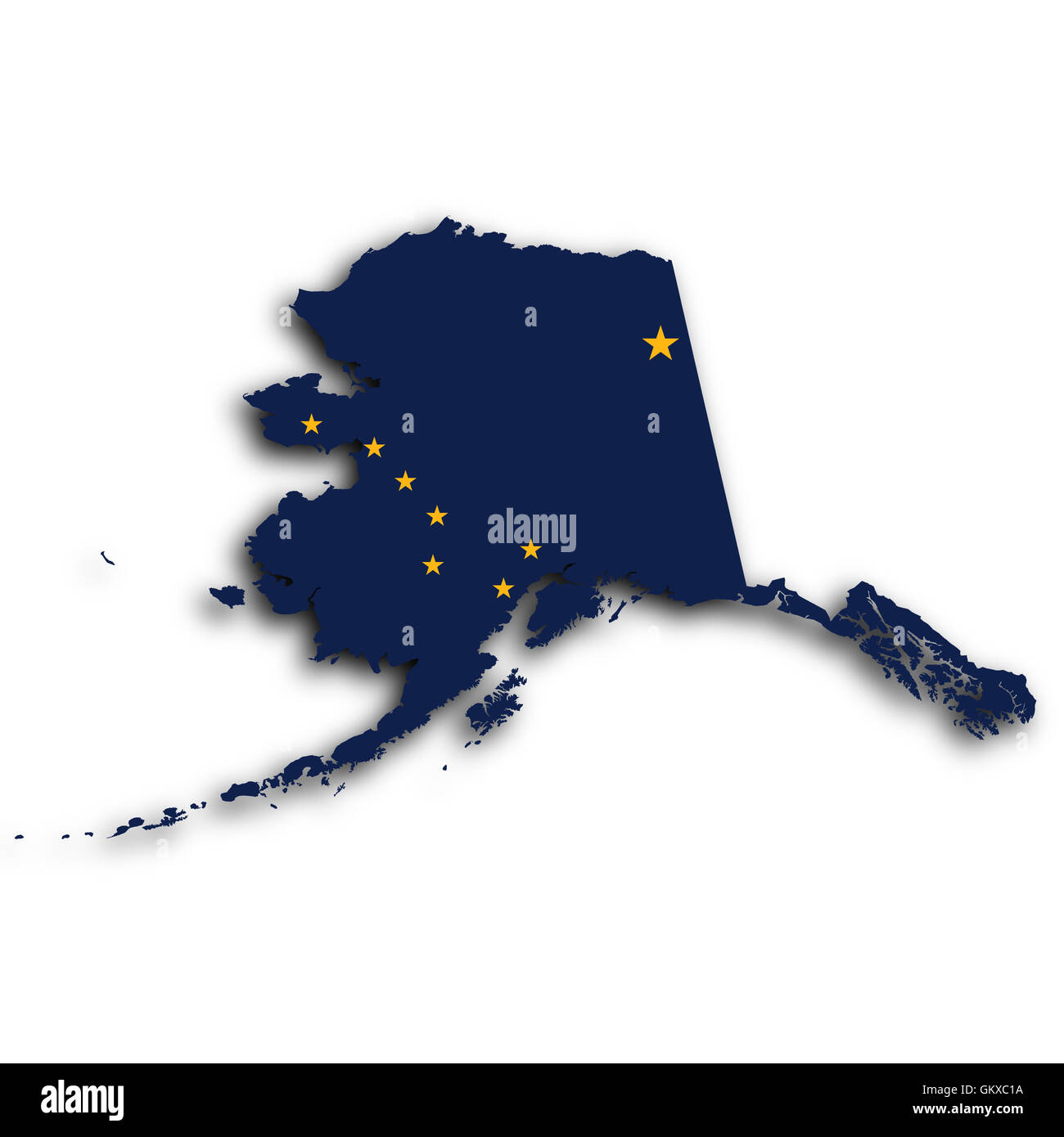 Karte von Alaska Stockfotografie - Alamy