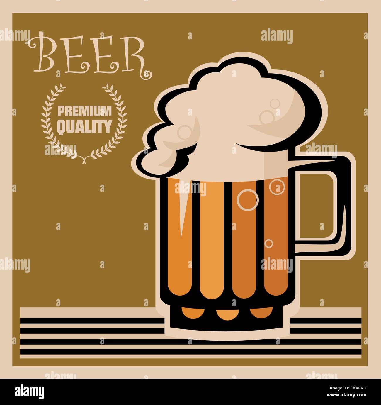 Bier drucken Stock-Vektorgrafiken kaufen - Alamy