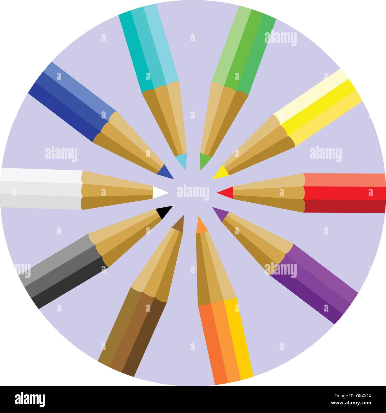 Crayola buntstifte Stock-Vektorgrafiken kaufen - Alamy