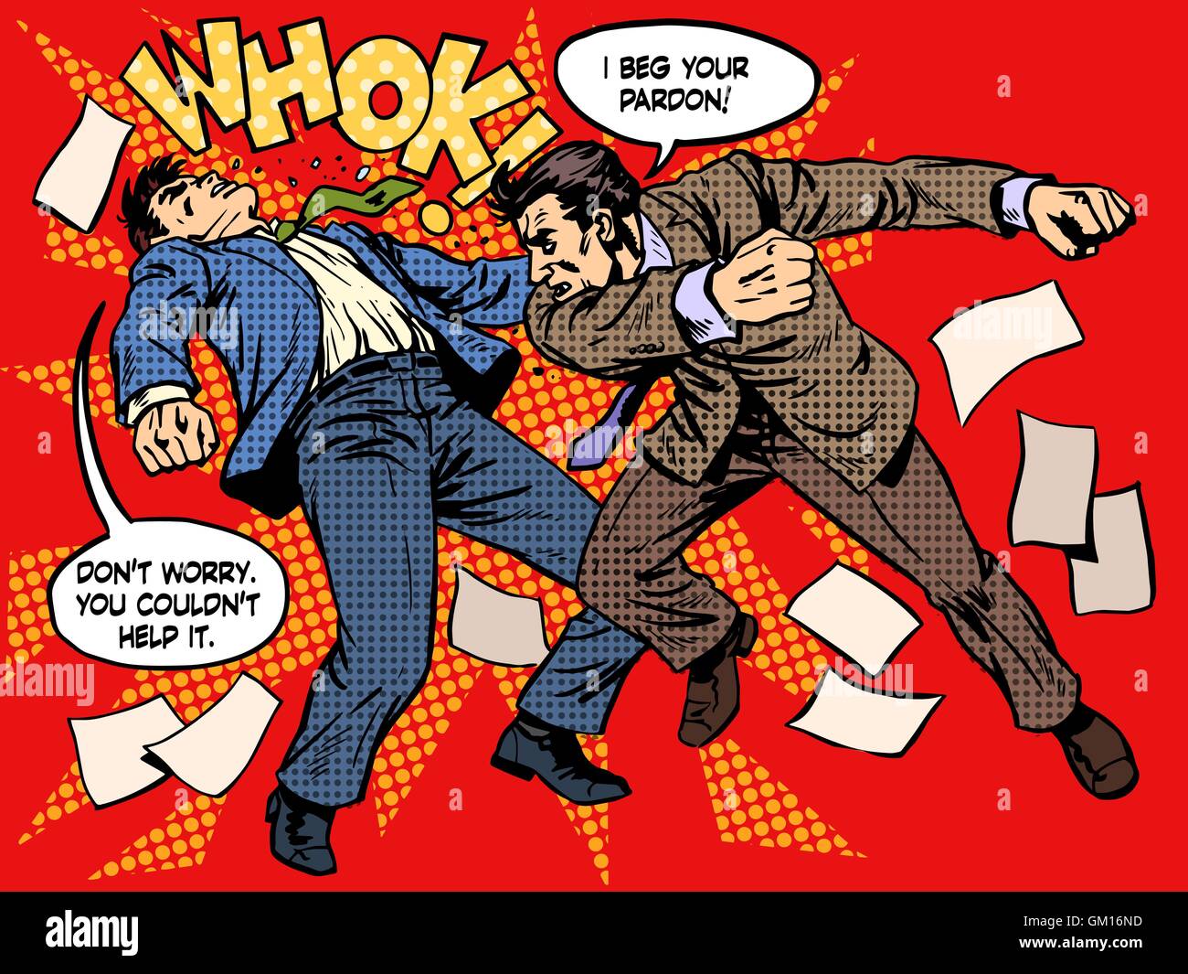 Cartoon comic book style fight -Fotos und -Bildmaterial in hoher ...