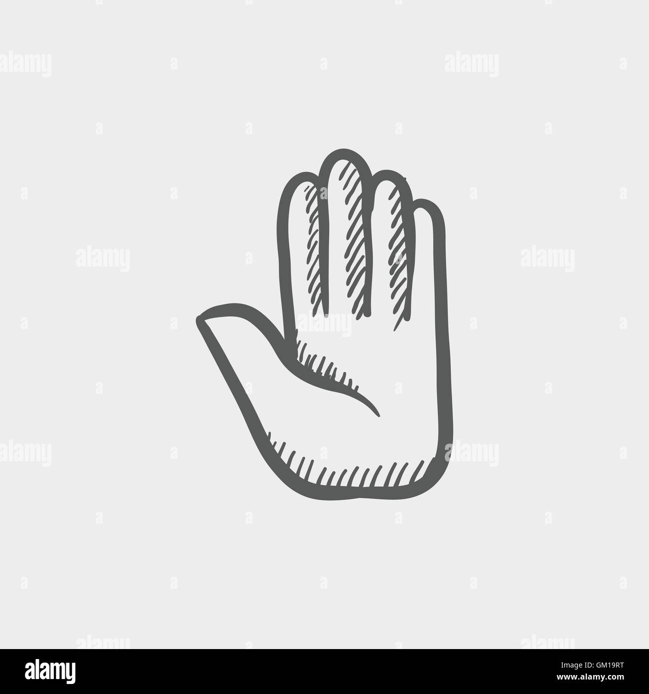 Menschliche hand mit daumen zeigend Stock-Vektorgrafiken kaufen - Alamy