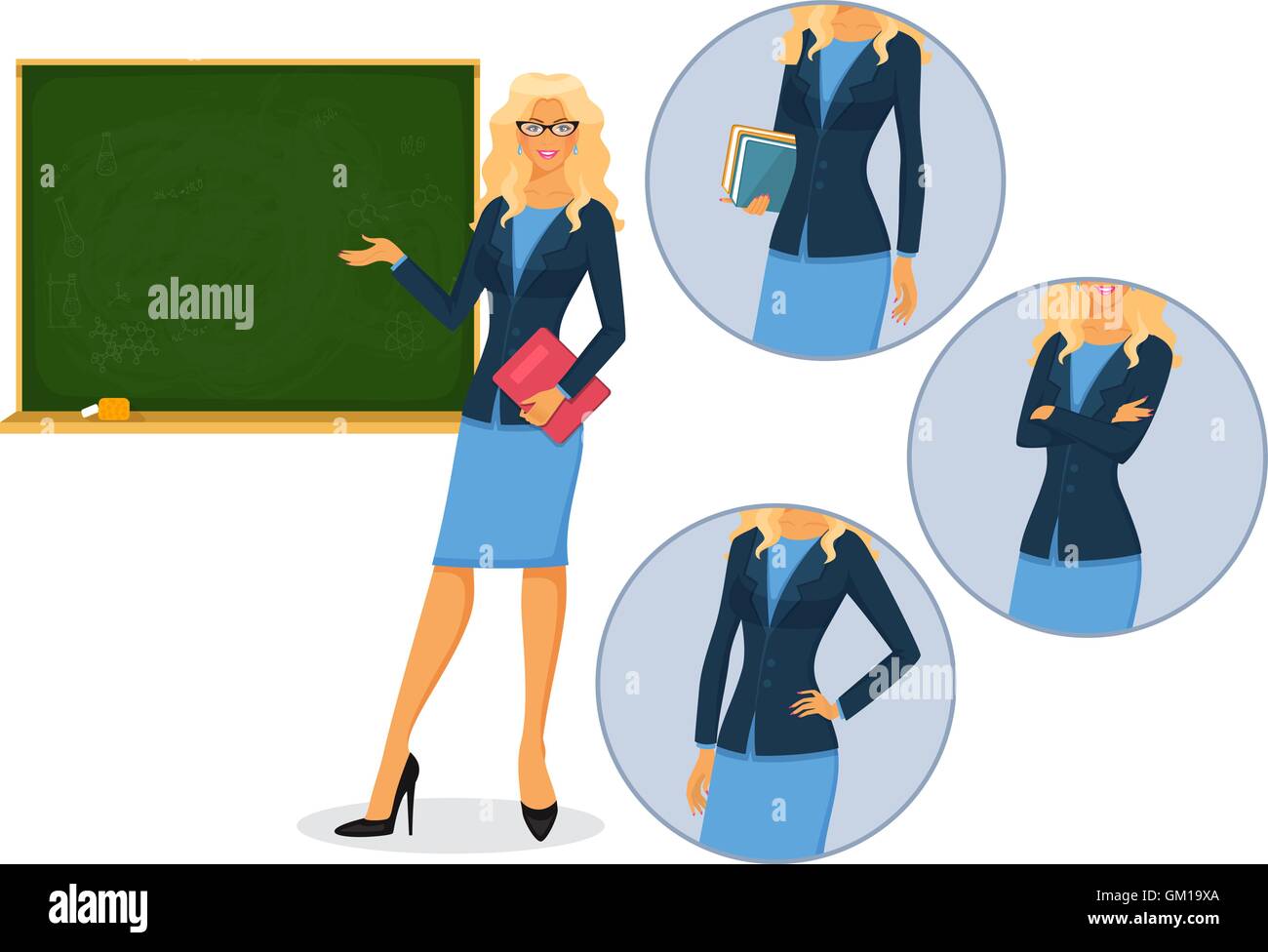 Cartoon teacher board Stockfotos und -bilder Kaufen - Alamy