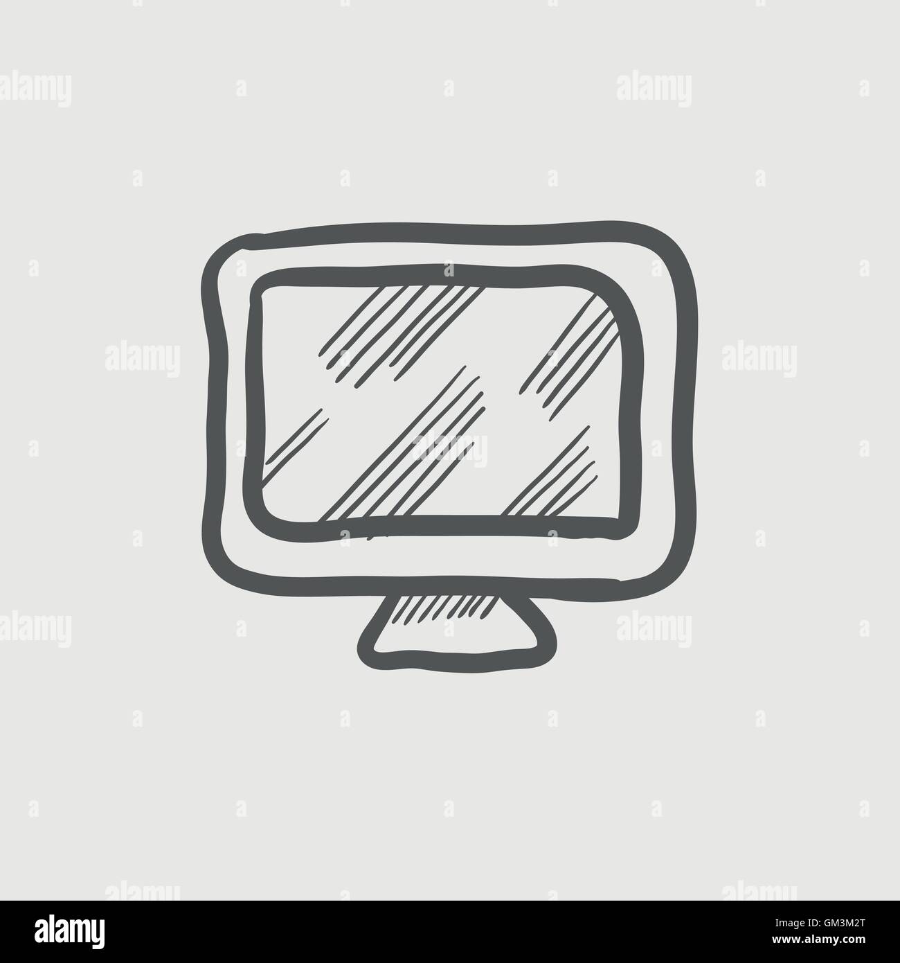 Symbol "Monitor Skizze Stock-Vektorgrafik - Alamy
