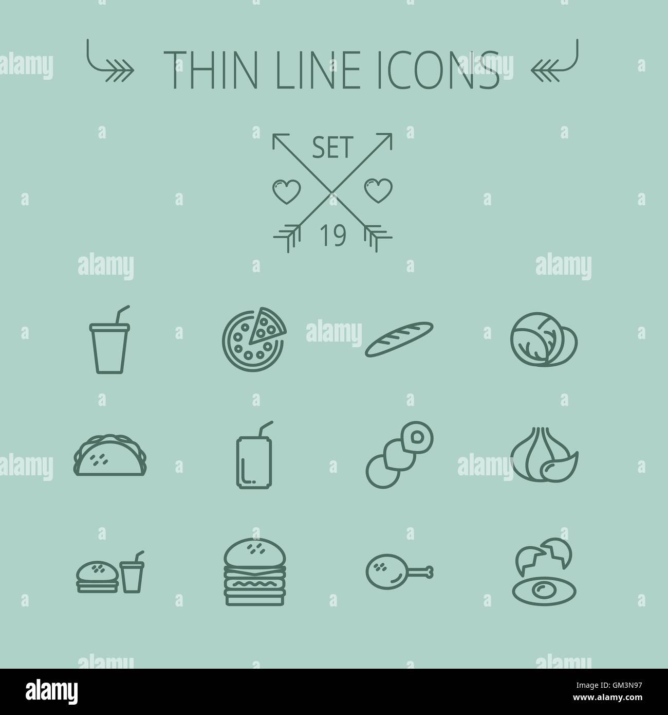 Burger set Stock-Vektorgrafiken kaufen - Alamy