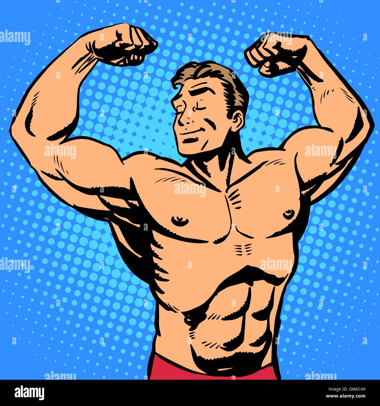 Muscle man comic illustration -Fotos und -Bildmaterial in hoher ...
