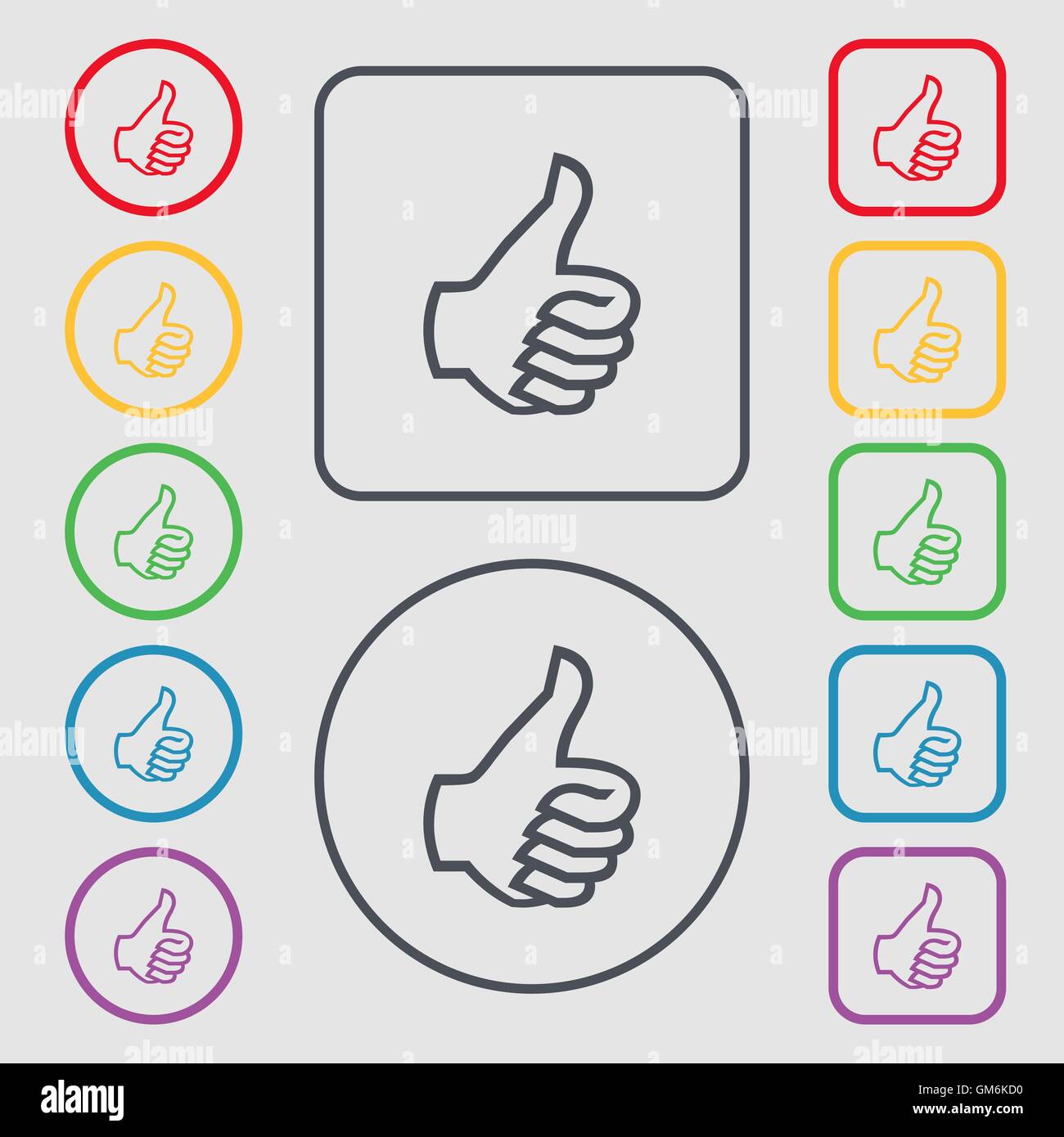 Wie Zeichen Symbol. Daumen Sie hoch Symbol. Hand-Finger-Up. Symbole auf ...