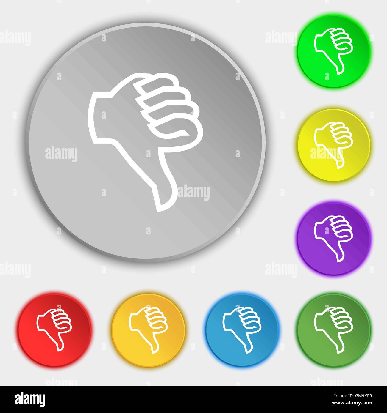 Mögen Sie Zeichen Symbol. Daumen Sie nach unten. Finger der Hand nach ...