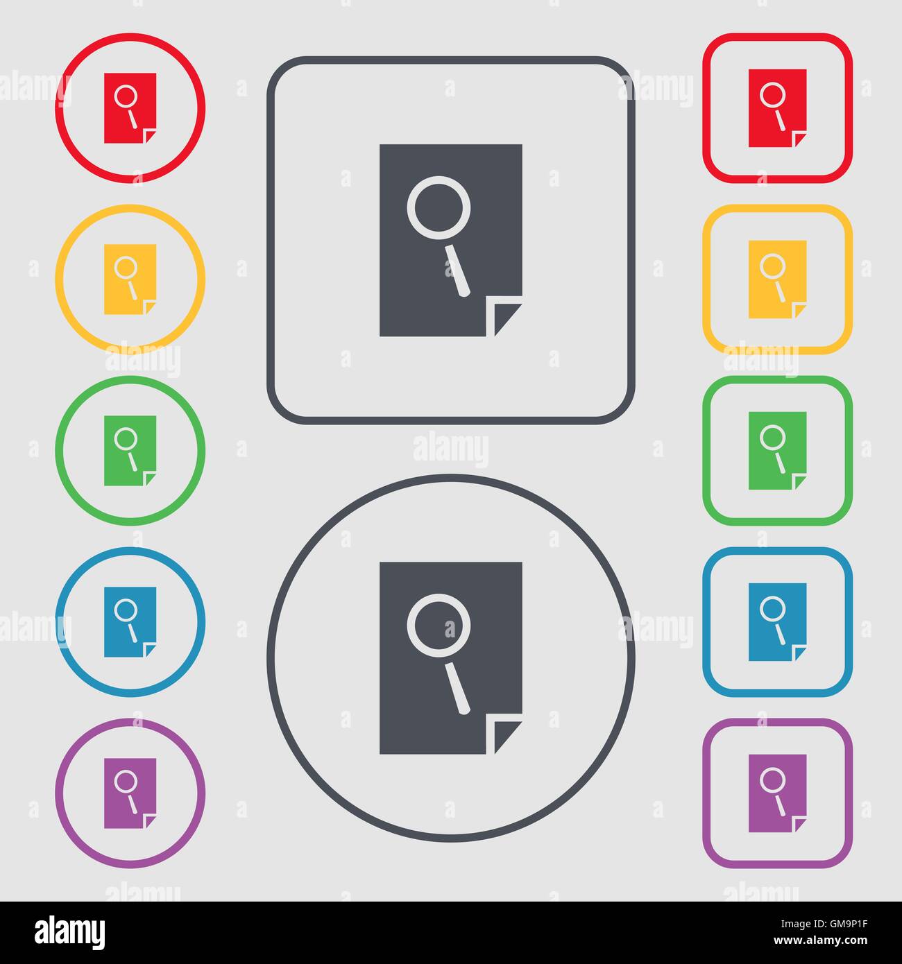 Suche in Datei Zeichen Symbol. Dokumentensymbol zu finden. Symbole auf ...