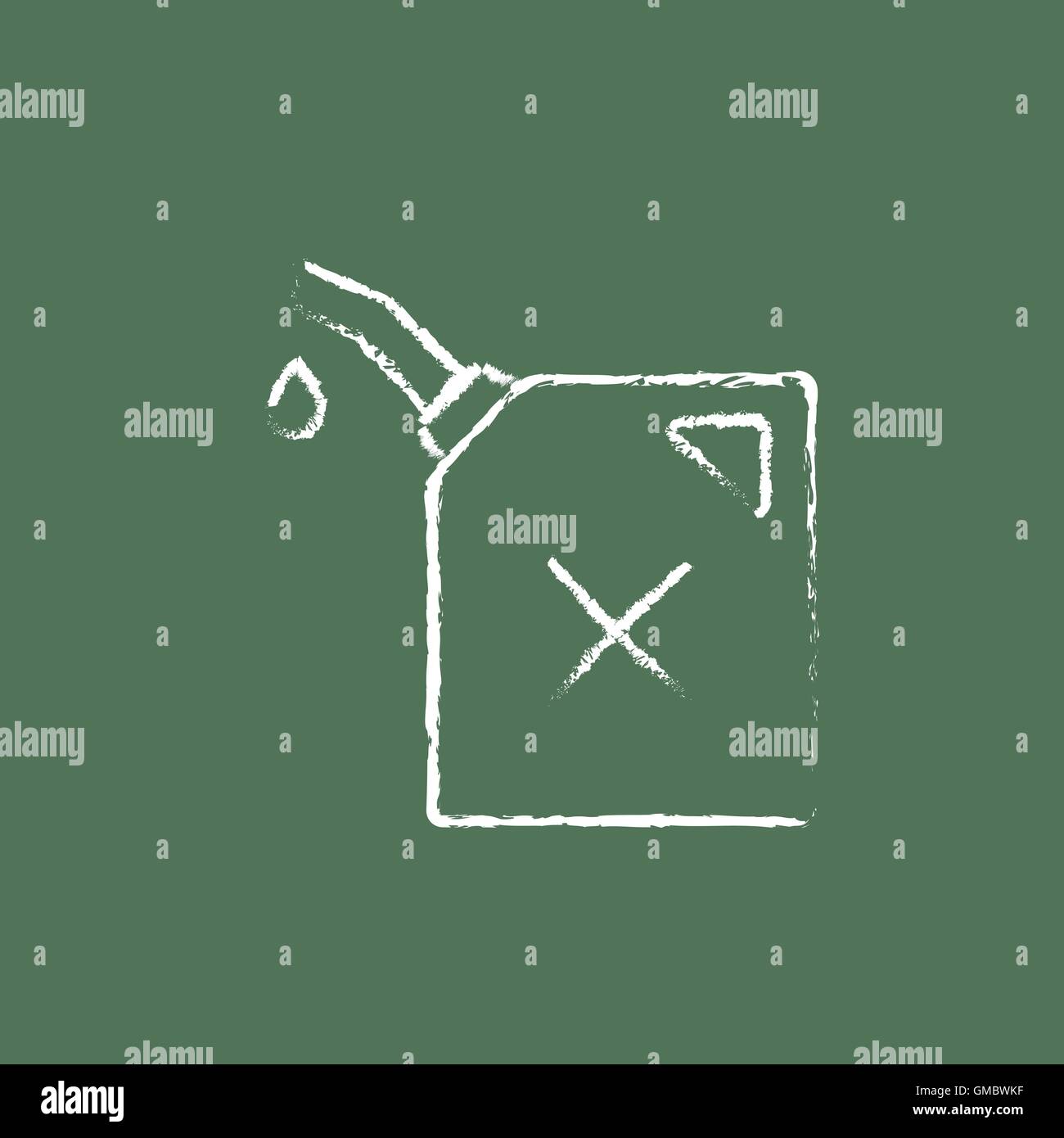 Gas Container Symbol in Kreide gezeichnet Stock-Vektorgrafik - Alamy