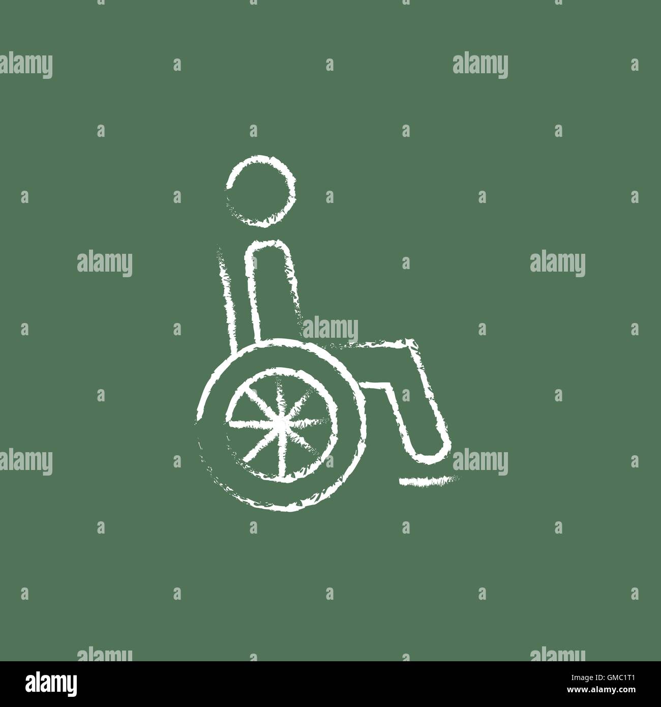 Behinderten-Symbol in der Kreide gezeichnet Stock-Vektorgrafik - Alamy
