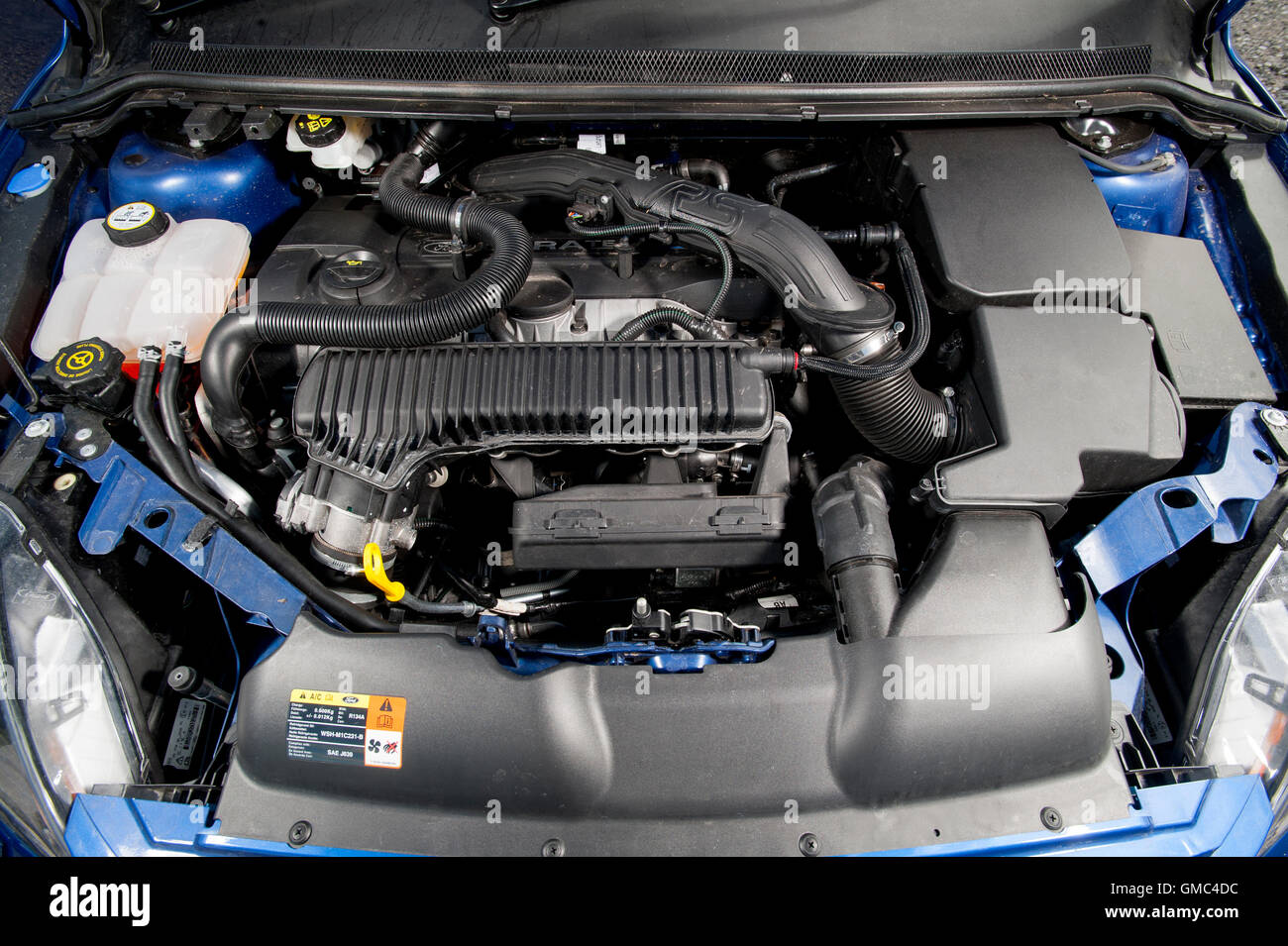 Ford Focus RS Mk2 Motorraum, Hochleistungs-heiße Luke-Auto ...