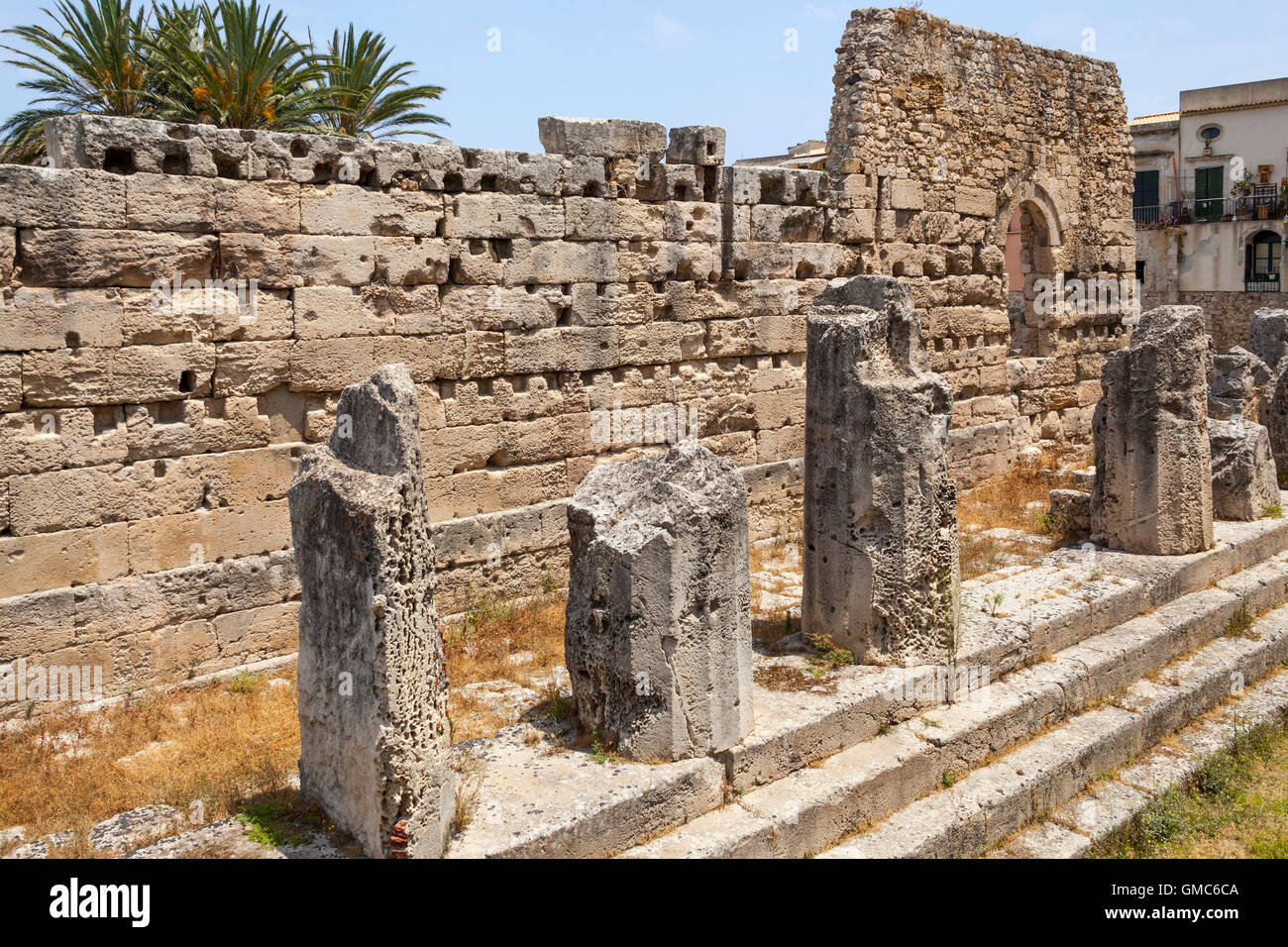 Tempel des Apollo, Tempio Di Apollo, Ortygia, Syrakus, Sizilien ...