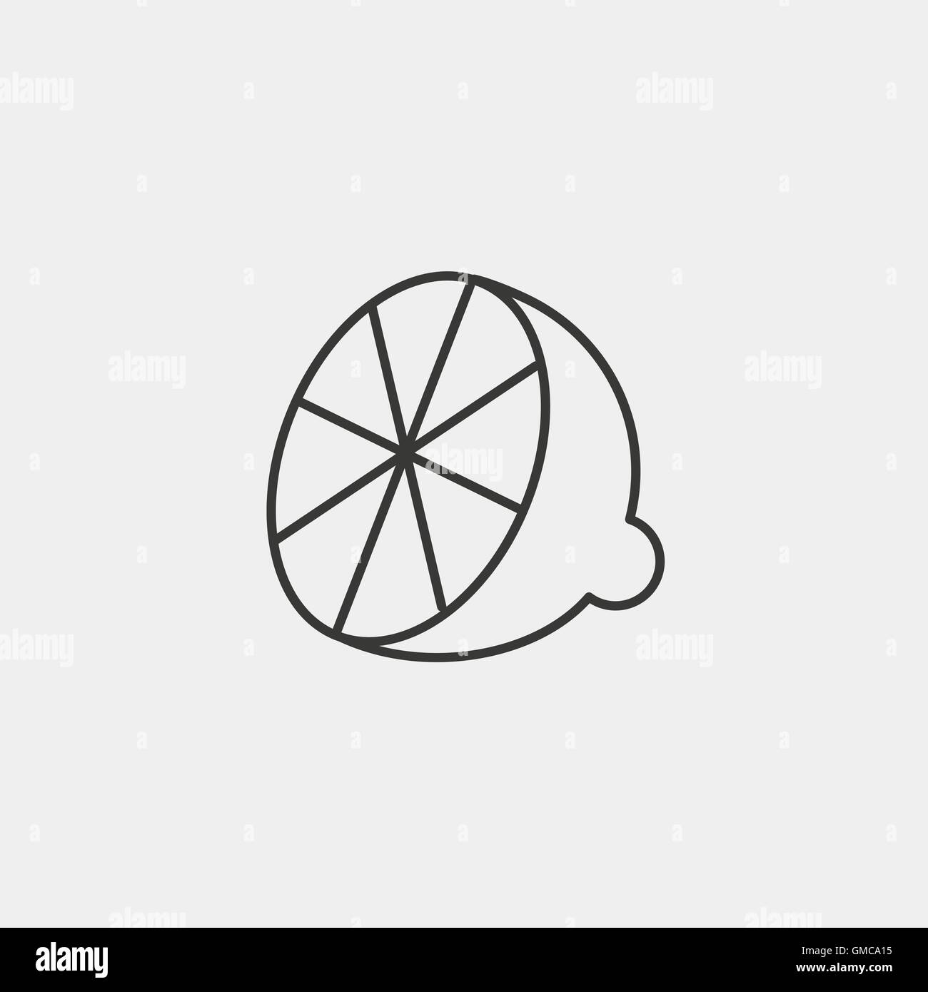 Zitrone-Symbol des braunen Umriss zur Veranschaulichung Stock ...