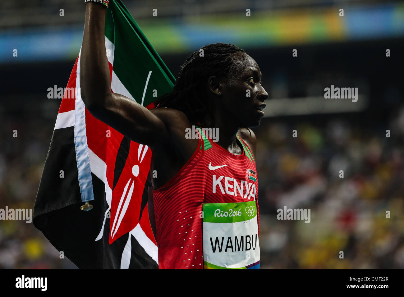 RIO DE JANEIRO, RJ - 20.08.2016: Leichtathletik RIO 2016 OLYMPICS - Margaret Wambui (KEN) feiert ...