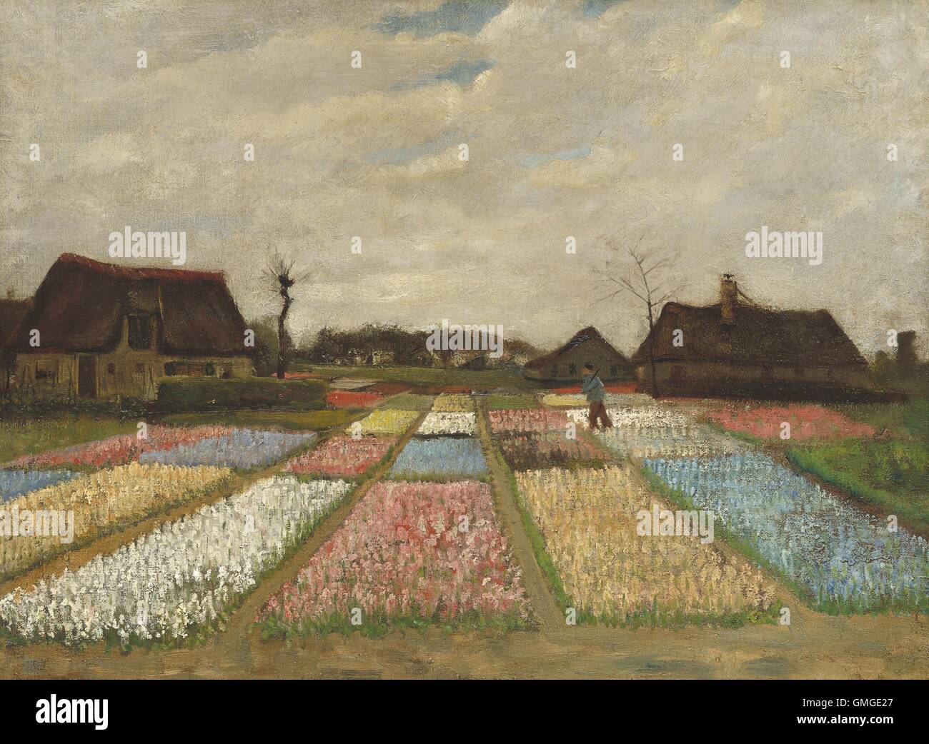 Blumenbeete in Holland, von Vincent Van Gogh, 1883, niederländische Post-Impressionisten Malerei ...