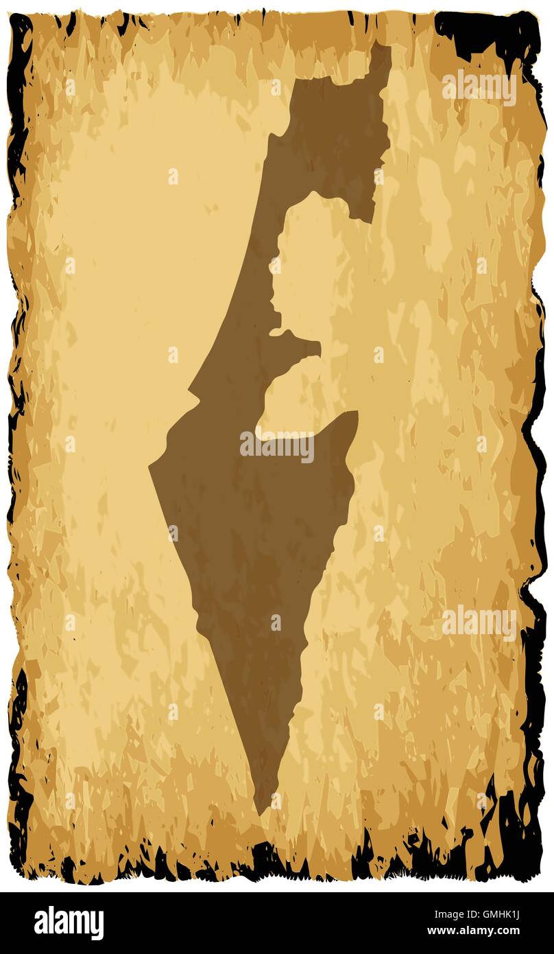 Alte Karte von Israel Stock-Vektorgrafik - Alamy