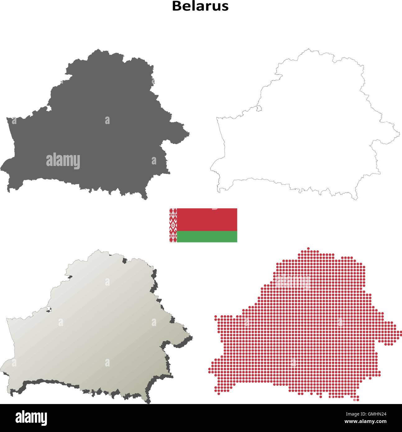 Belarus map Stock-Vektorgrafiken kaufen - Alamy