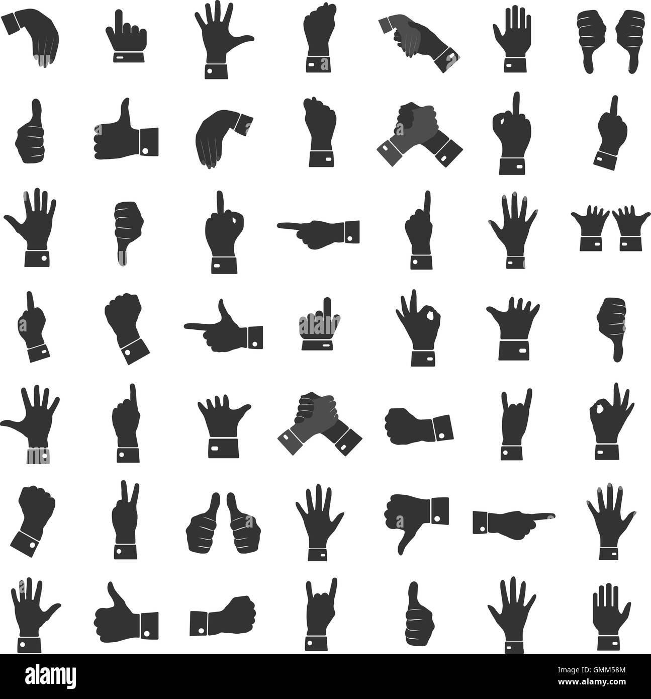 Handzeichen vektor icons set -Fotos und -Bildmaterial in hoher ...