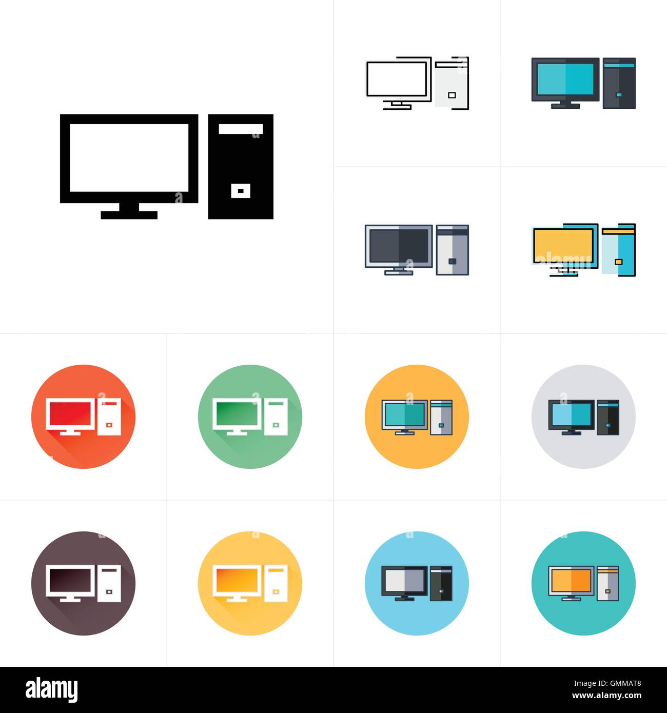 Computer desktop template icon -Fotos und -Bildmaterial in hoher ...
