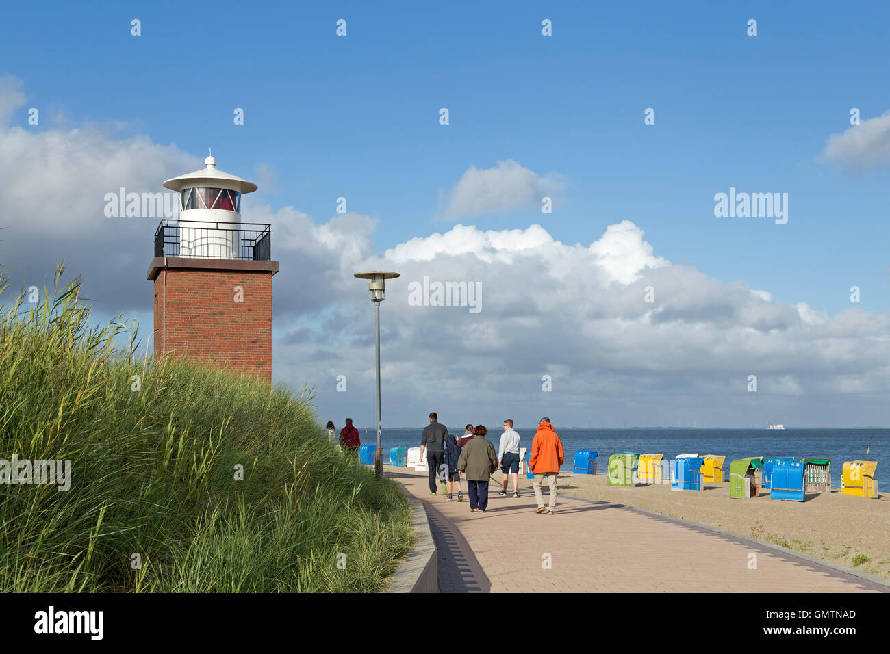 Leuchtturm, South Beach, Wyk auf Föhr, Insel Föhr, Nordfriesland ...