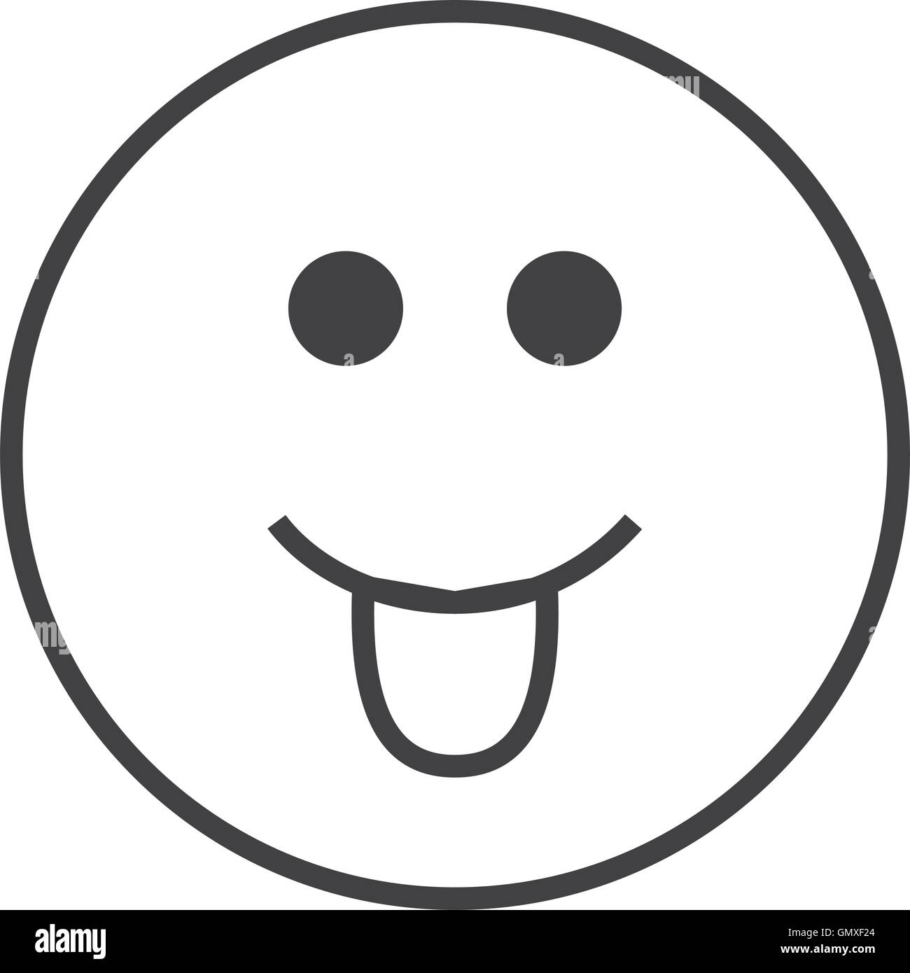 Steckte seine zunge heraus Stock-Vektorgrafiken kaufen - Alamy