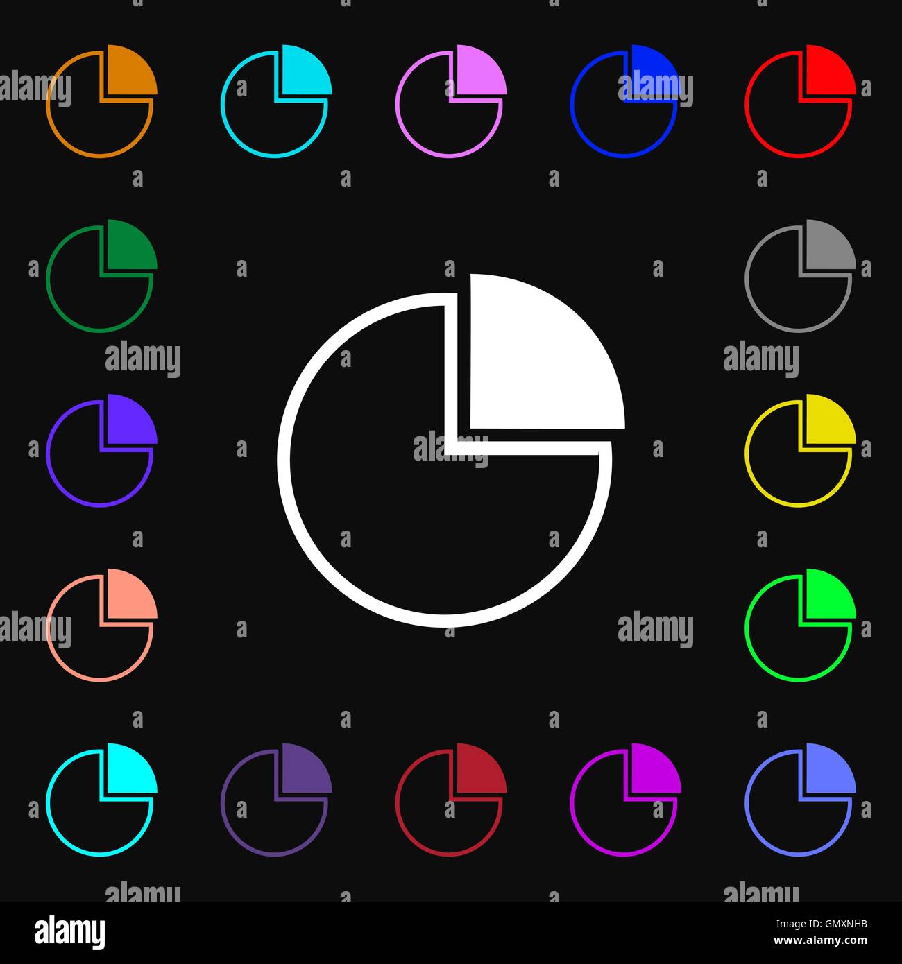 Infografik-Symbol Zeichen. Viele bunte Symbole für Ihr Design. Vektor ...
