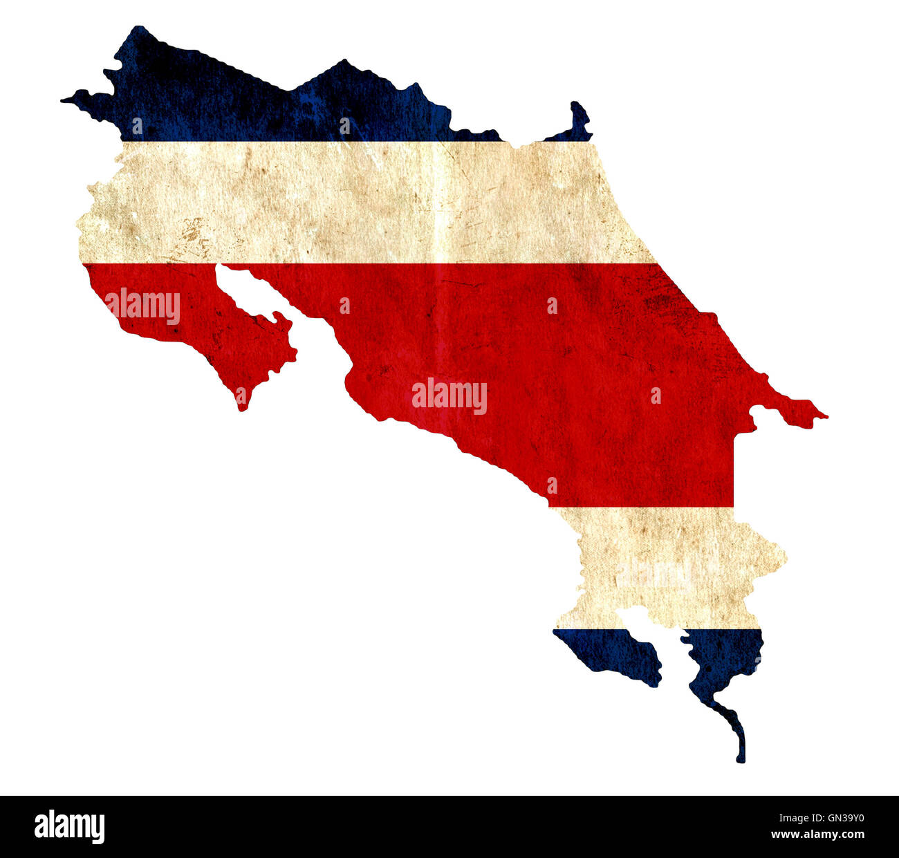 Mapa de la bandera de costa rica Ausgeschnittene Stockfotos und -bilder - Alamy
