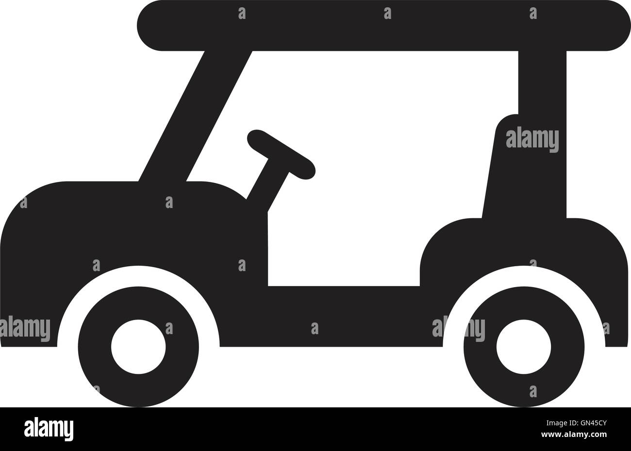 Golf cart isolated icon vector -Fotos und -Bildmaterial in hoher ...