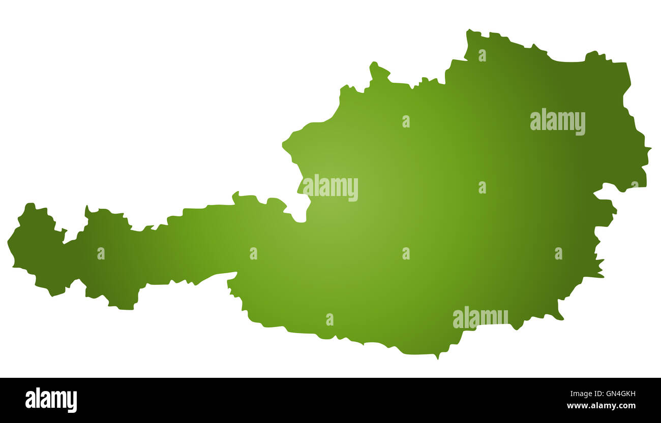 Karte von Österreich Stockfotografie - Alamy