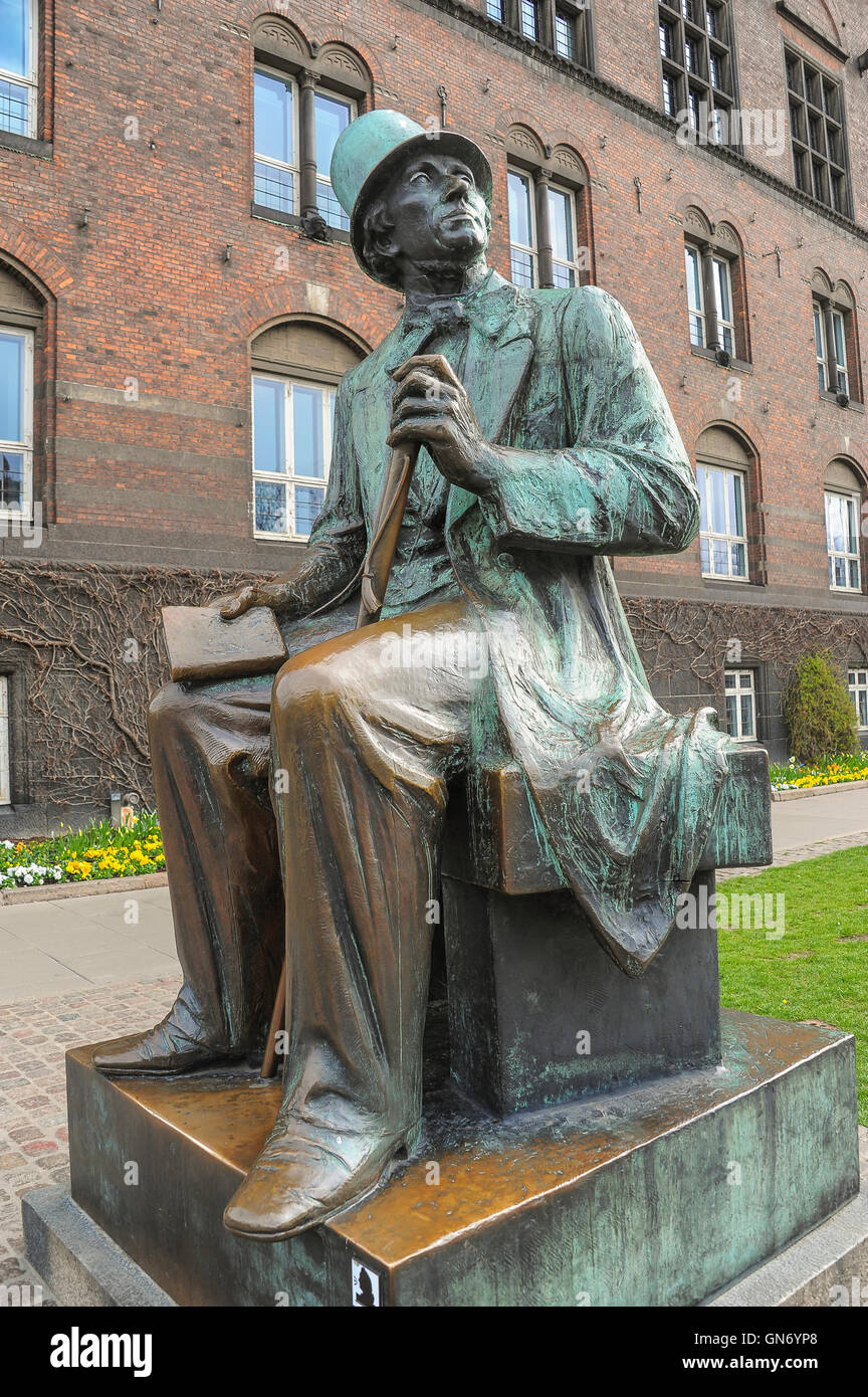 Statue von Hans Christian Andersen, Kopenhagen, Dänemark ...