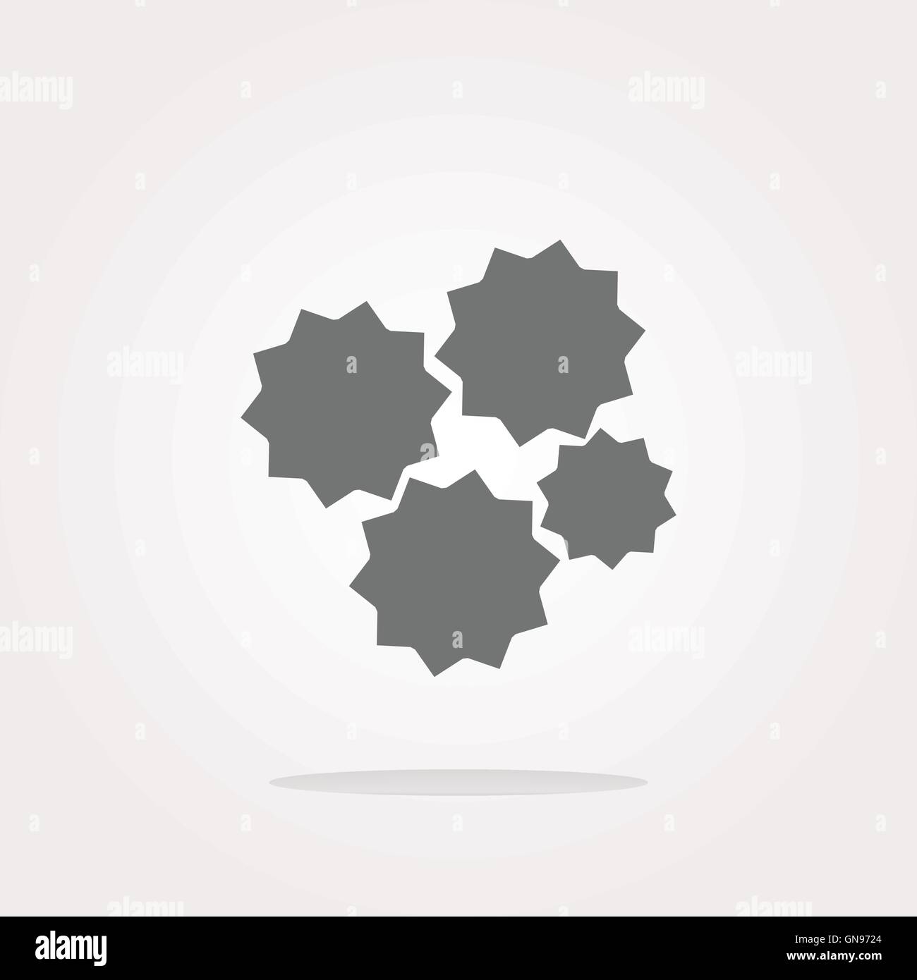 Zahnrad-Symbol Vektor. Zahnrad-Symbol Bild. Zahnrad-Symbolbild. Zahnrad ...