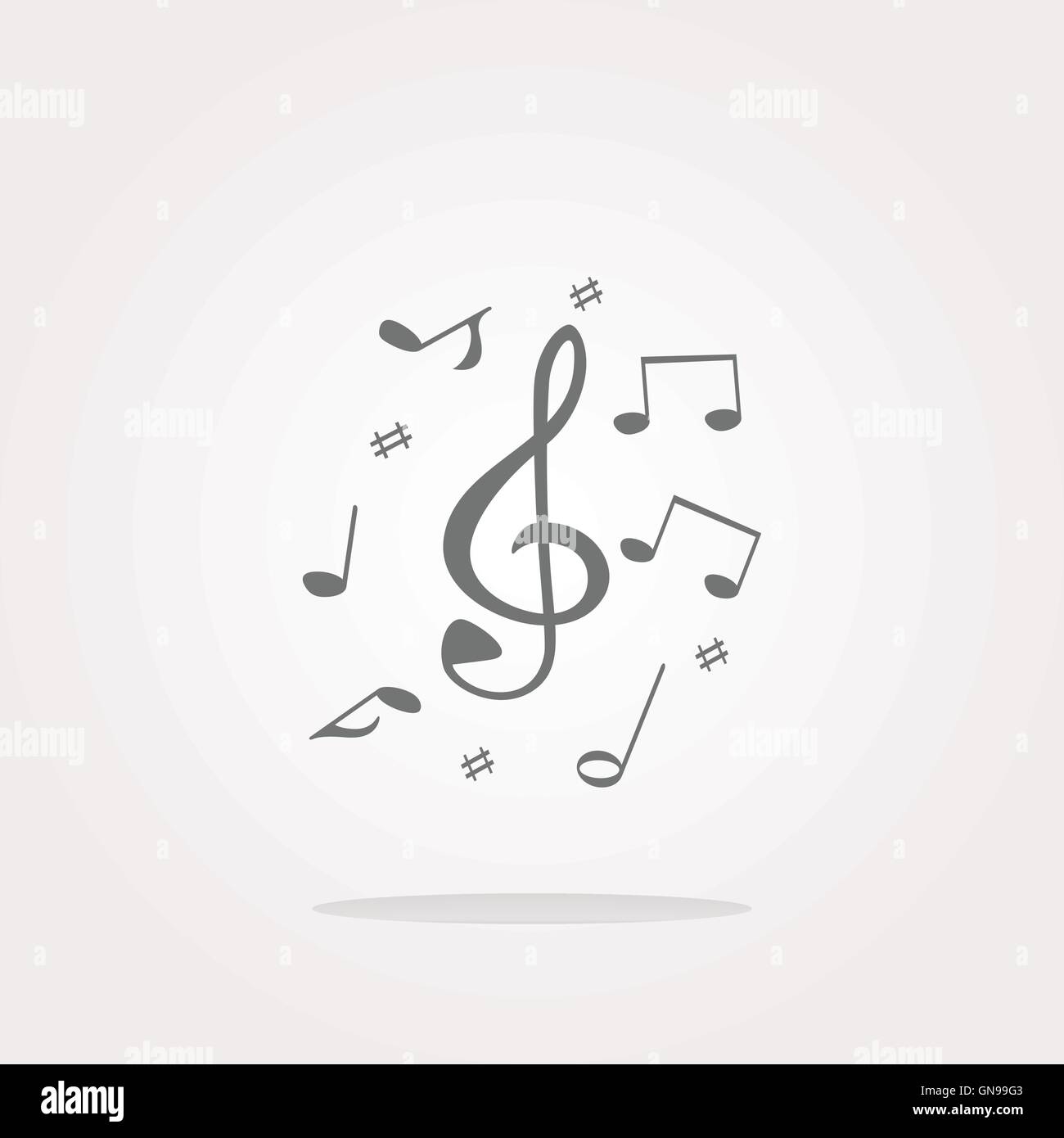 Musiknote Symbol Vektor. Musiknote Symbol-Bild. Musiknote Symbolbild ...