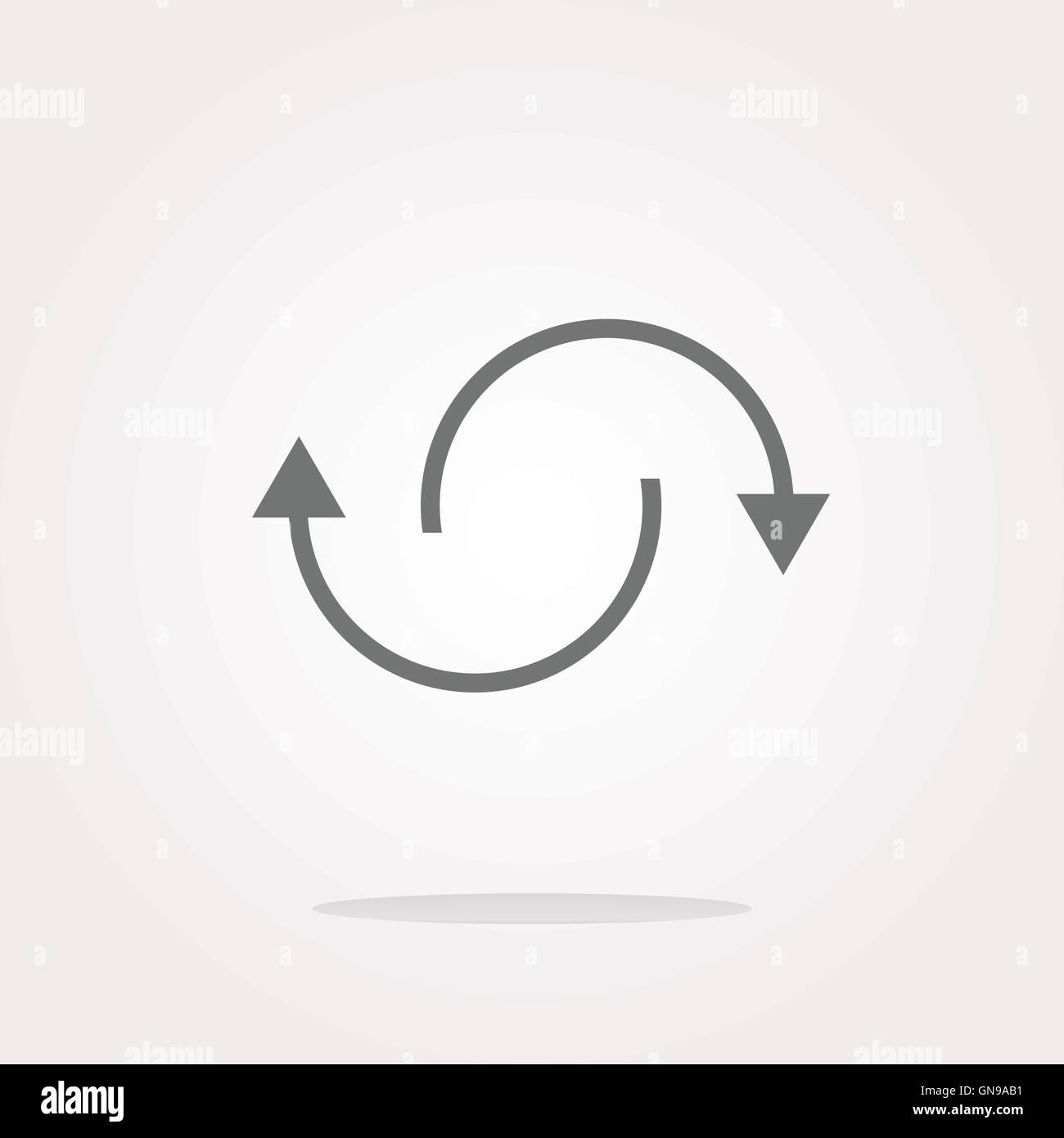 Drehpfeile Icon Vektor. Drehpfeile Symbol-Bild. Drehung-Pfeile-Symbol ...