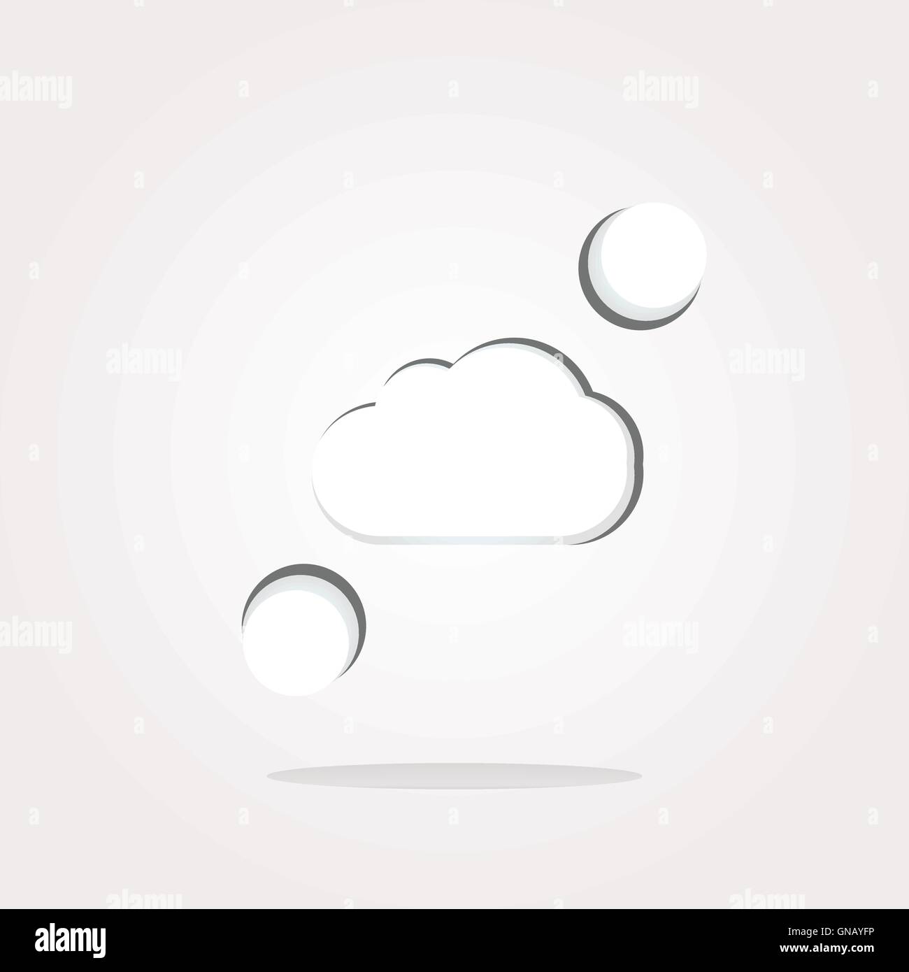 Wolke Symbol Vektor. Wolkensymbol JPEG. Cloud-Icon-Objekt. Cloud-Symbol ...