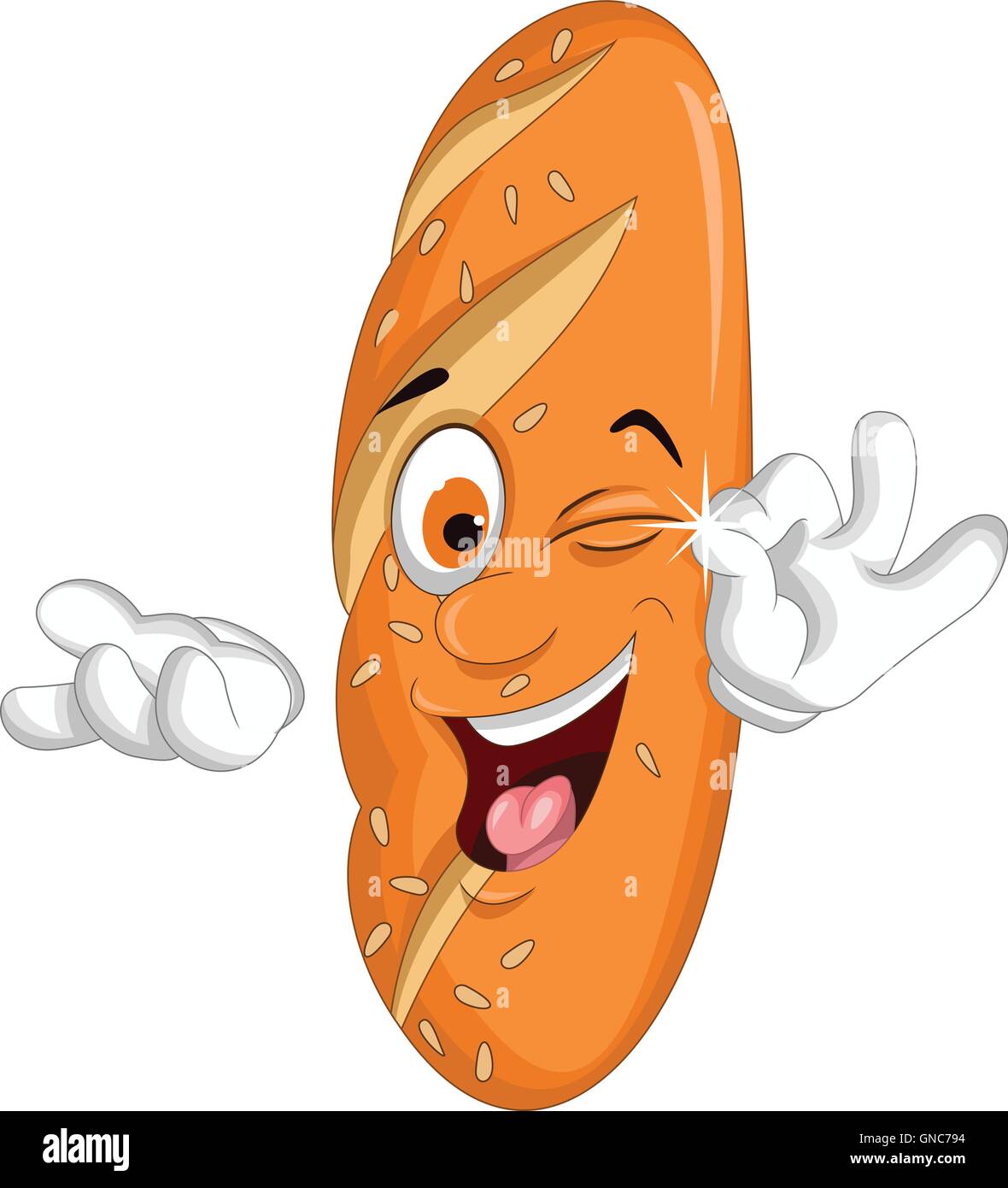 Happy bread cartoon -Fotos und -Bildmaterial in hoher Auflösung – Alamy