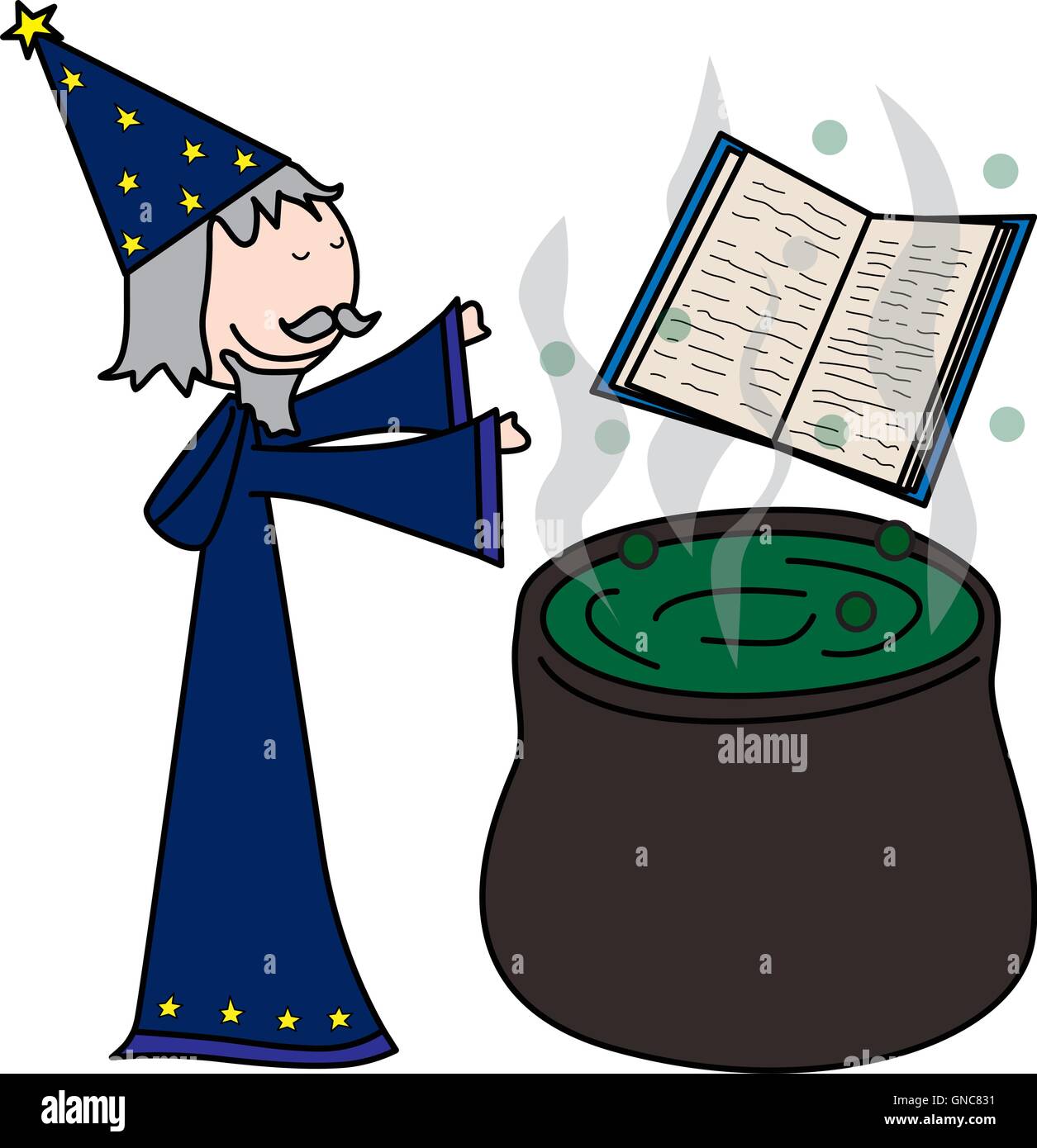 Zauberer cartoon Stock-Vektorgrafiken kaufen - Alamy