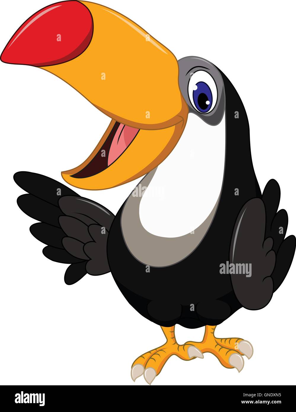 Niedlichen Cartoon Tukan Vogel Stock-Vektorgrafik - Alamy