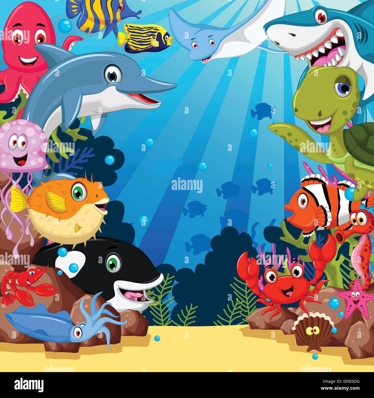 Cartoon dolphin Stockfotos und -bilder Kaufen - Alamy