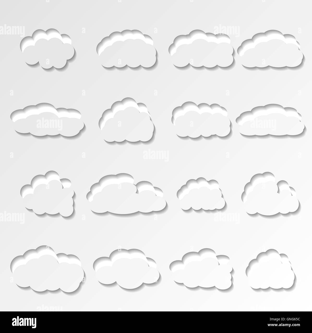 Set different shape clouds design -Fotos und -Bildmaterial in hoher ...