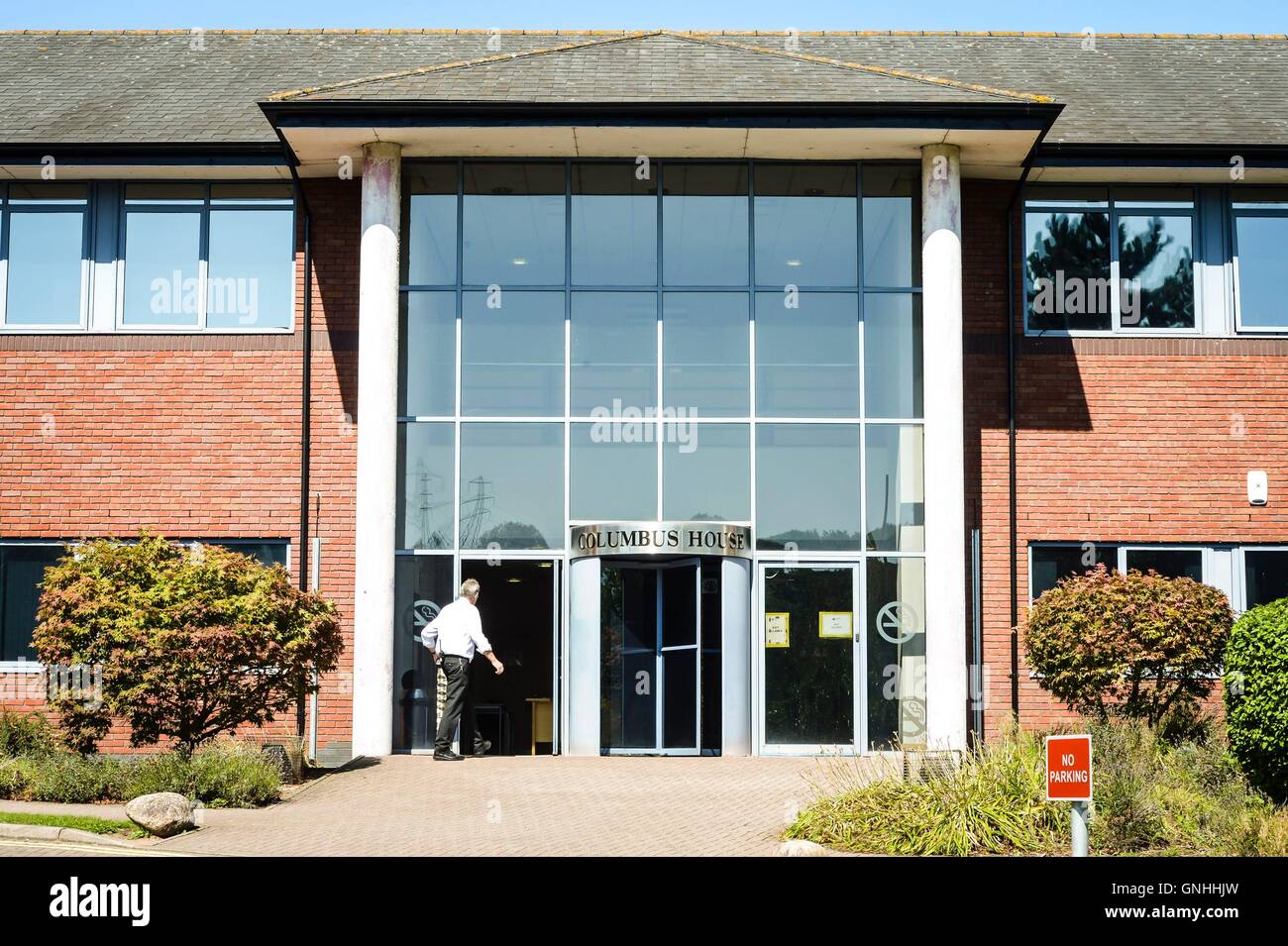 Columbus-Haus, Newport, South Wales, wo ein Richter Journalisten aus ...