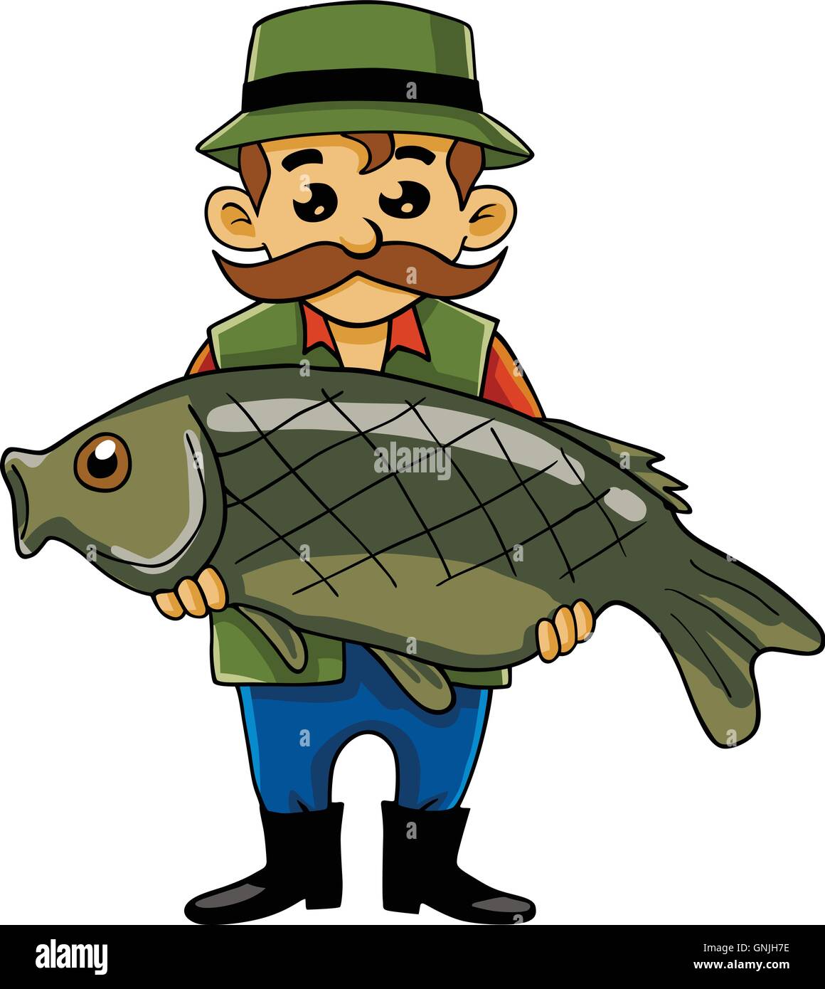Fisher man Stock-Vektorgrafiken kaufen - Alamy